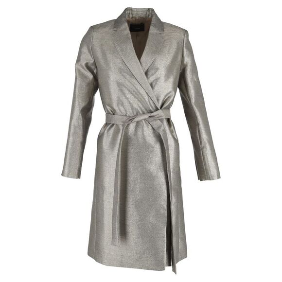 Joseph | Jackets & Coats | Joseph Wrap Trench Coat In Metallic Silver ...